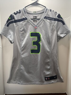 Seattle Seahawks Wms Nike Russell Wilson #3 Jersey Gray Sz Med ...