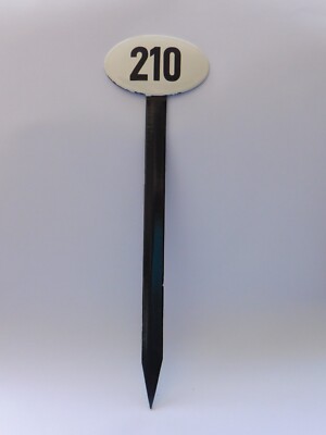 Vintage Sweden Enamel Porcelain Garden / Yard House Number 210 Sign on ...