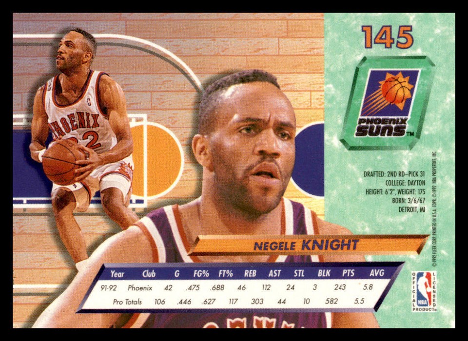 1992-93 Ultra Negele Knight #145 Phoenix Suns | eBay