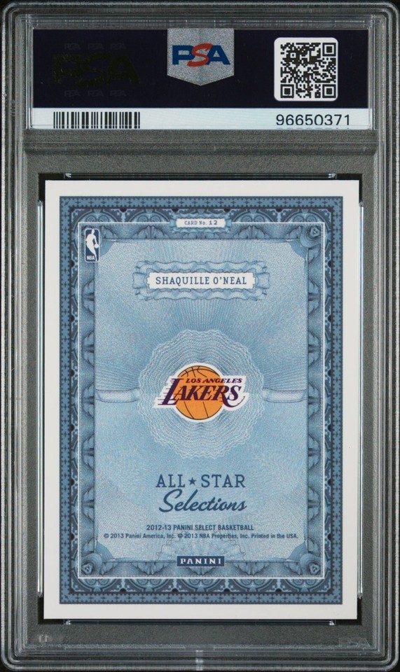 Shaquille O'Neal 2012 Panini Select All-Star Selections #12 PSA 10 | eBay
