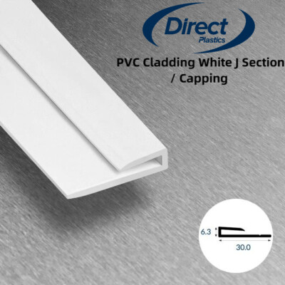 PVC Cladding J Section / Capping Strip - 2440mm / 8ft Long | eBay UK