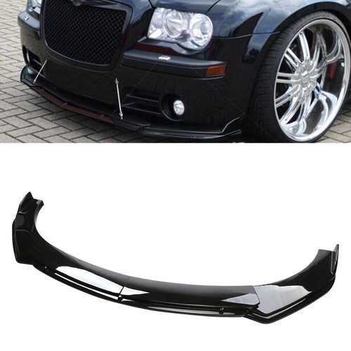 For Chrysler 300 Front Bumper Lip Spoiler Lower Splitter Glossy Black ...