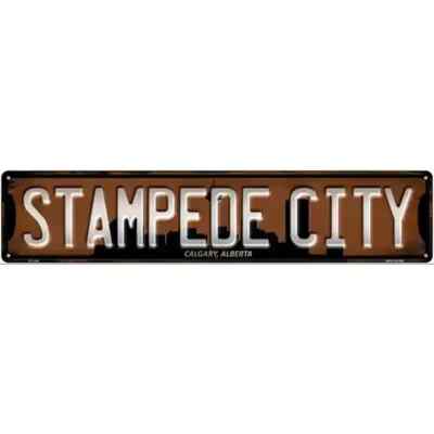 Calgary Alberta Stampede City 3"x12" metal street sign plaque Home Door ...