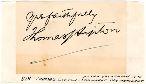 Sir Thomas J. Lipton Autograph Sentiment Signed | eBay