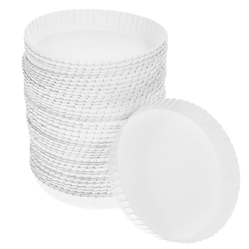 200 Pcs Paper Reusable Cup Covers Leak Proof White Lids For Beverage ...