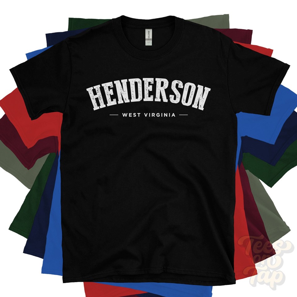HENDERSON WEST VIRGINIA T-SHIRT Point Pleasant Mason USA retro varsity ...