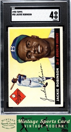 1955 Topps - Jackie Robinson - #50 Brooklyn Dodgers SGC 4 | eBay