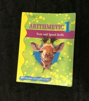 VGUC A Beka Book ARITHMETIC 1 Tests and Speed Drills Teacher Key 1st ...