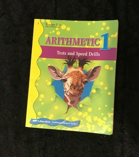 VGUC A Beka Book ARITHMETIC 1 Tests and Speed Drills Teacher Key 1st ...