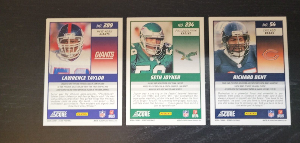 2024 Score - NFL Old School- Lawrence Taylor, Richard Dent, Seth Joyner ...