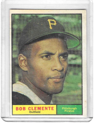 VINTAGE 1961 TOPPS CARD #388 ROBERTO CLEMENTE PITTSBURGH PIRATES HOF ...