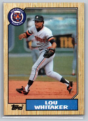 1987 Topps Baseball #661 Lou Whitaker Detroit Tigers | eBay