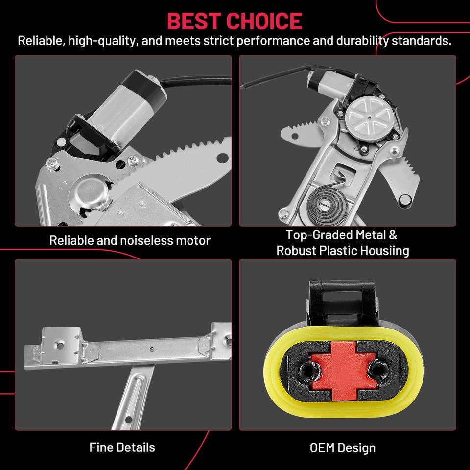 Front Driver Side For Dodge Ram 1500 2500 3500 Power Window Regulator ...