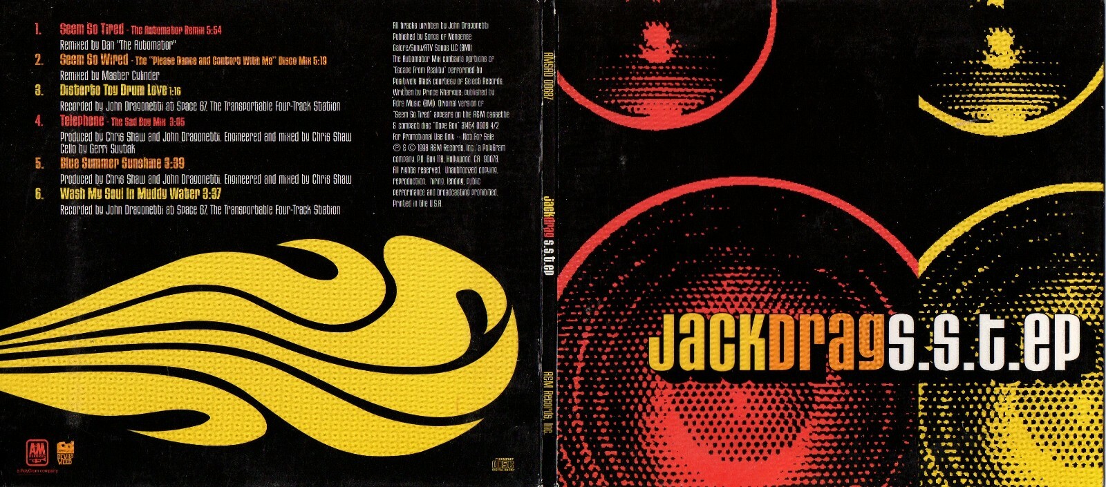Jack Drag S.S.T.ep PROMO CD Dan The Automator 6 tracks The Submarines ...