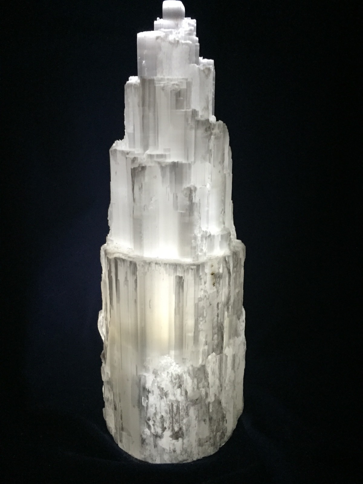 Large Selenite Lamp And Cord LED Selenite Tower Lamp Gem Specimen Reiki ...
