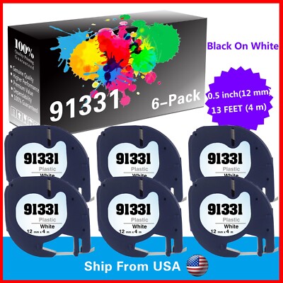 6-Pack label maker refills 91331 for Dymo LetraTag 2000 LT-100H Plus LT ...