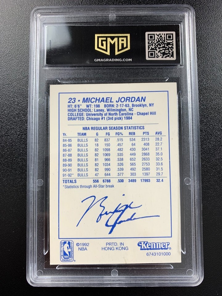 Michael Jordan Starting Lineup Collector Card 1992 Kenner INVEST GMA 6 ...