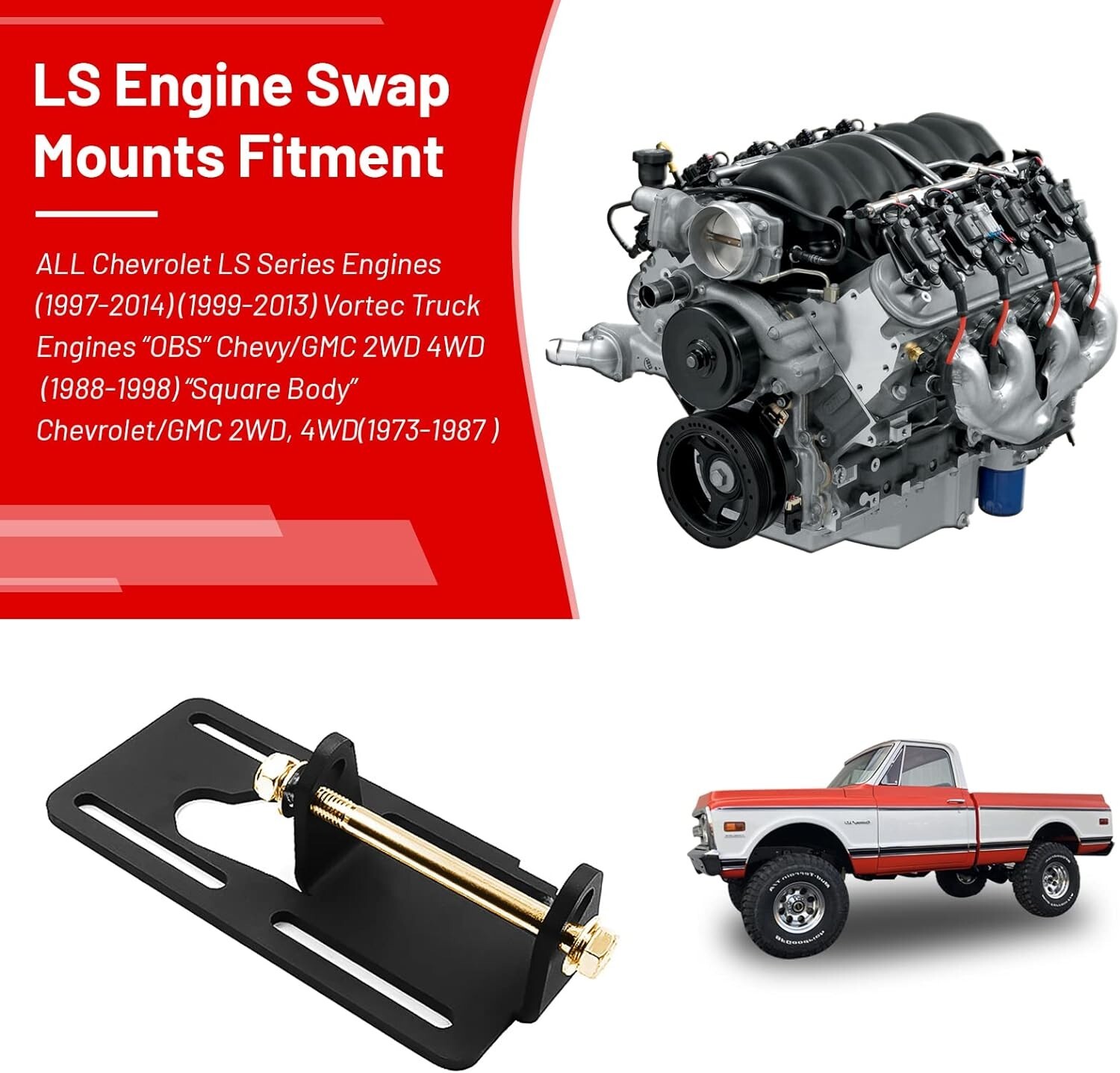 LS Conversion Engine Swap Mounts - Adjustable Swap Motor Conversion ...