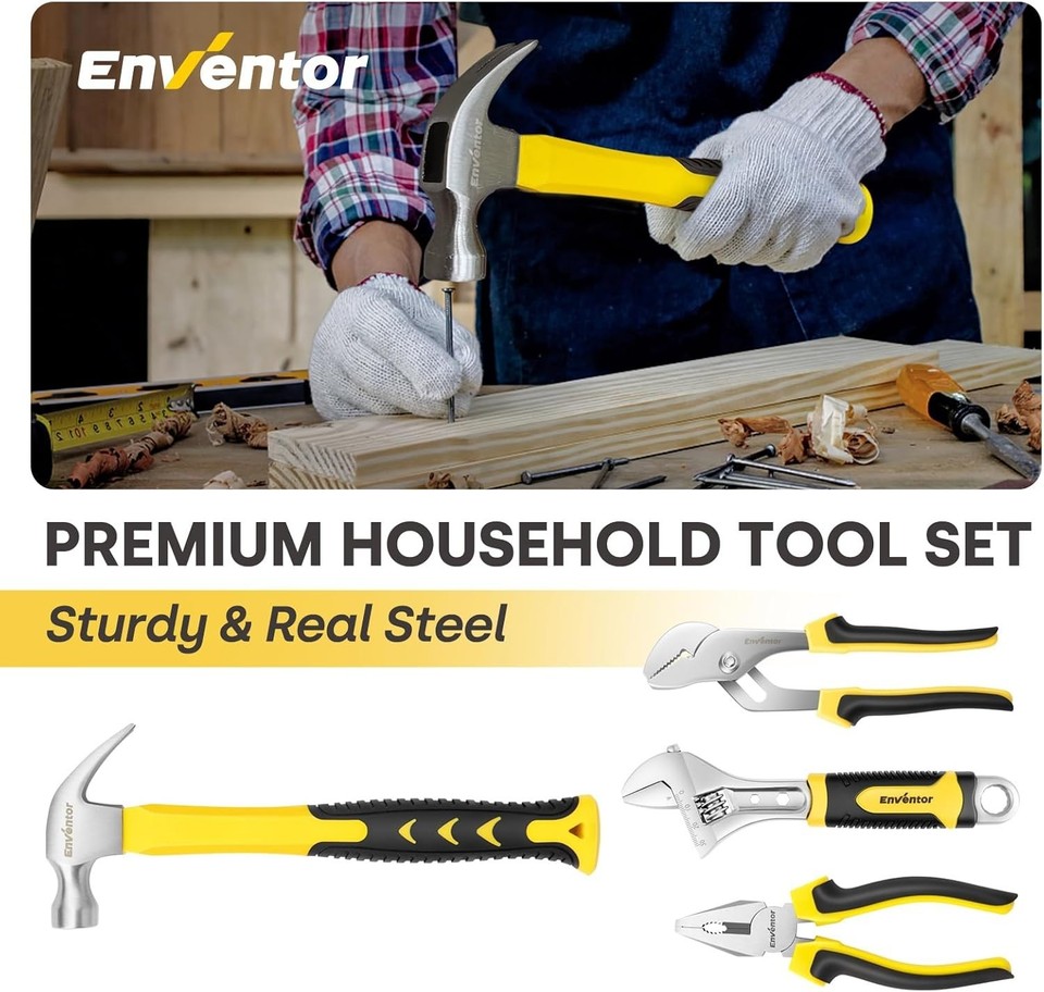 Tool Kit Set, 108PCS General Household Hand Tool Kit with Storage ...