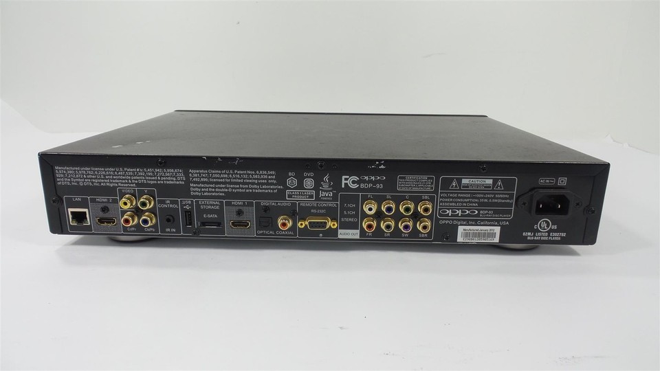 OPPO BDP-93 3D Blu-ray / DVD Media Player - No Remote | eBay