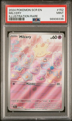 2024 POKEMON SCR EN-STELLAR CROWN ILLUSTRATION RARE #152 MILCERY PSA 9 ...