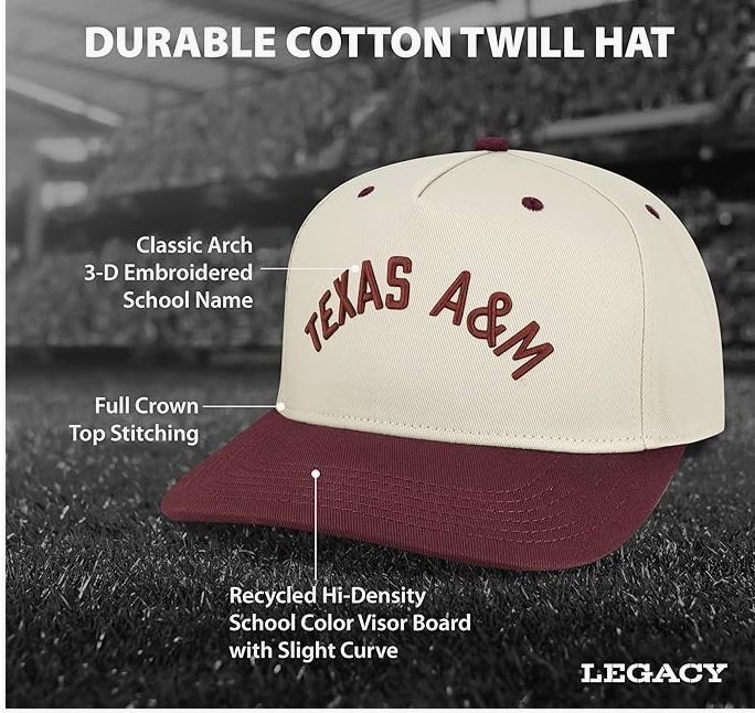 Legacy Texas A&M Aggies NCAA Officially Licensed Baseball Hat, One Size ...