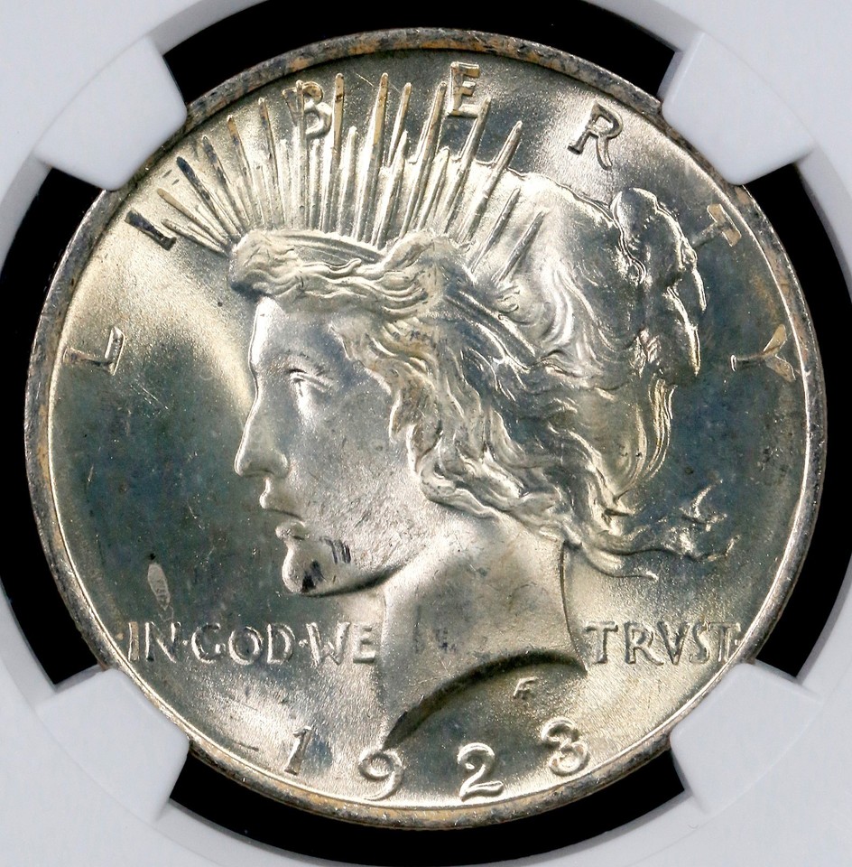 1923 Peace Silver Dollar – NGC MS65+ CAC – Lustrous PQ Coin - #375 | eBay