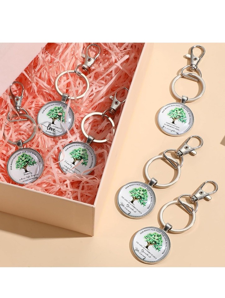 Family Reunion Gift Party Favors Bulk Family Tree Keychains-40p-5 ...
