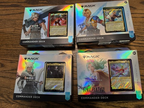 NEW Magic The Gathering Final Fantasy Collector’s Commander Deck Bundle ...