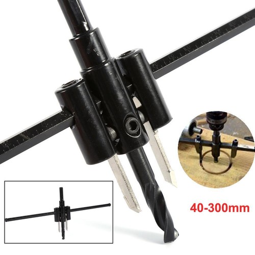 40-300mm Adjustable Metal Wood Plaster Circle Hole Saw Cutter Drill Bit ...