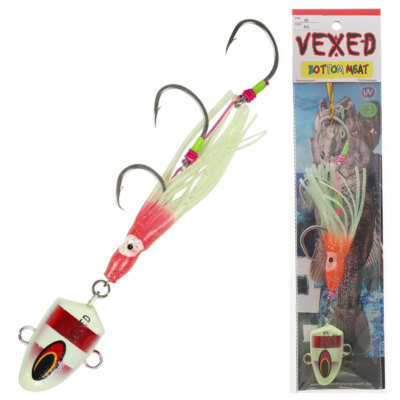 Vexed Bottom Meat Hybrid Jig / Bait Rig 80g Red Glow | eBay Australia