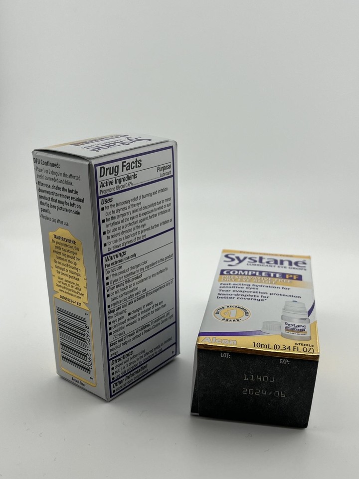 Systane COMPLETE PF Multi-Dose Preservative Free Dry Eye Drops 10ml (2 ...