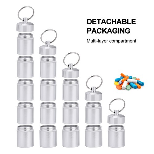 6 Mini Portable Pill Boxes With Key Chain EUY 7297317214180 | eBay
