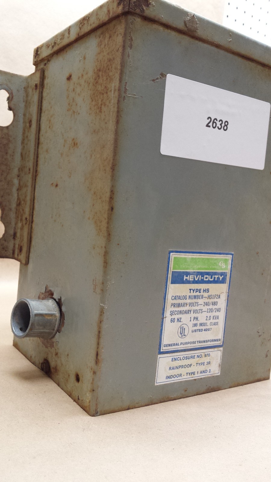 General Signal Hevi-duty Transformer HS1F2A Item# 2638 for sale online ...