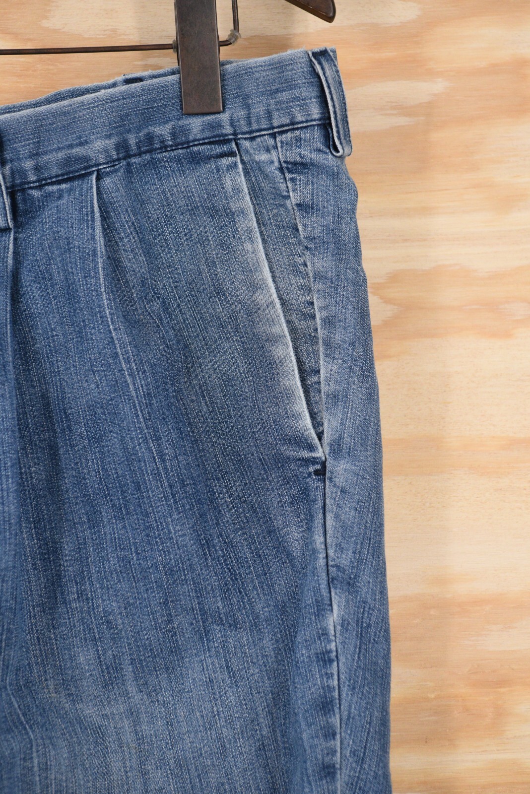 Vintage Dockers Double Pleated Denim Khaki Pants Mens… - Gem