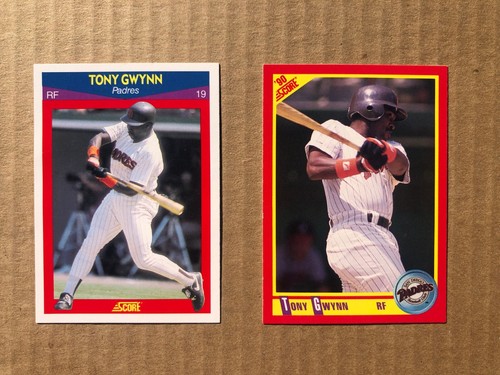 1990 Score Tony Gwynn #255 and 1990 Score Superstar Tony Gwynn #3 ...