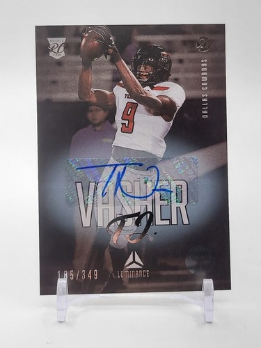 2021 Panini Luminance Rookie Auto /349 TJ Vasher #162 Cowboys SP ...