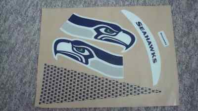 Seattle Seahawks FULL SIZE FOOTBALL HELMET DECALS W/STRIPE AND BUMPERS ...