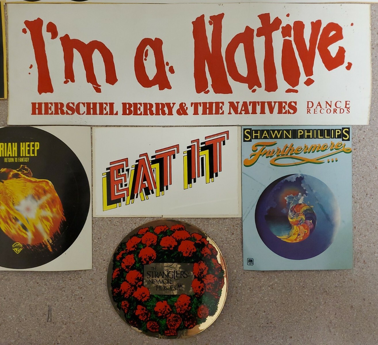 LOT OF 22 VINTAGE STICKERS Rush KNAC Elton John Lucifer's Friend Uriah ...