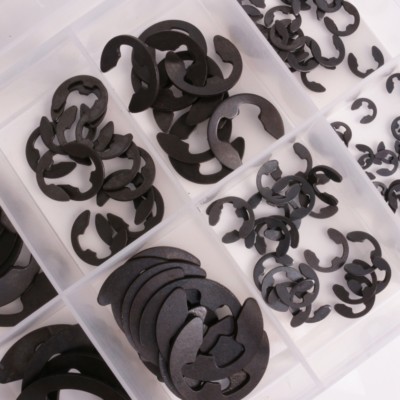 270x 'E’ CLIPS ASSORTMENT Groove Grip Ring Circlip Shaft Retainer Hinge ...