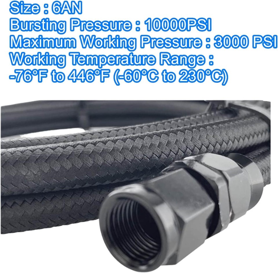 6AN PTFE Transmission Cooler Lines Se Fits 4L60 700R4 TH350 TH400 ...