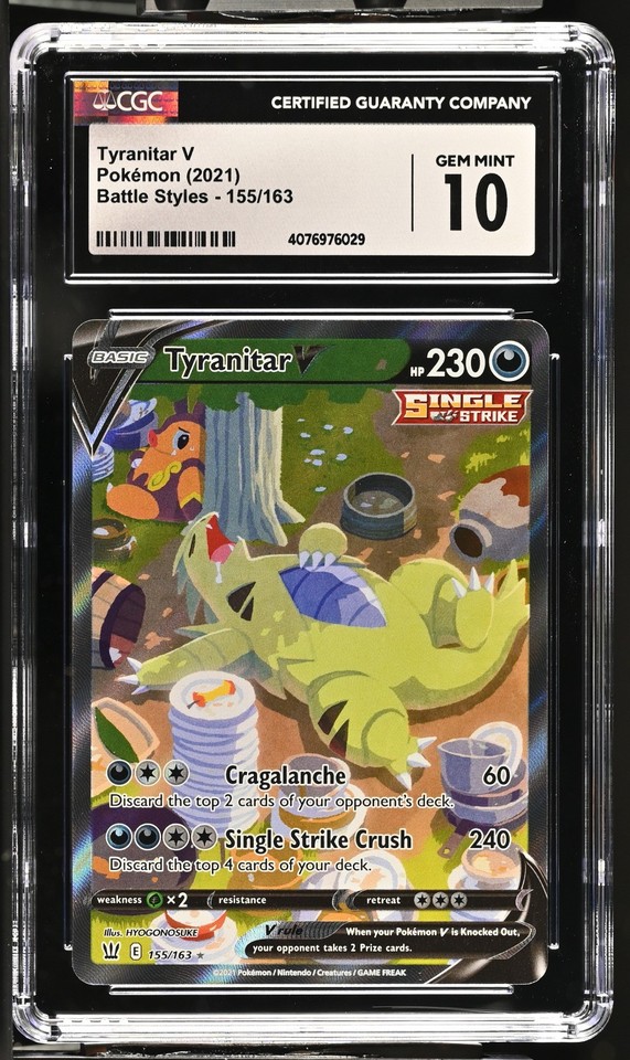 Tyranitar V - CGC 10 - Battle Styles - 155/163 - Pokemon (2021) | eBay