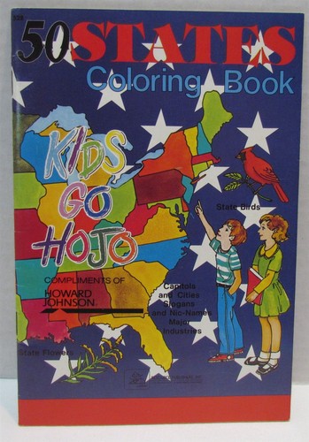 1990 Howard Johnson's 50 States Coloring Book | eBay