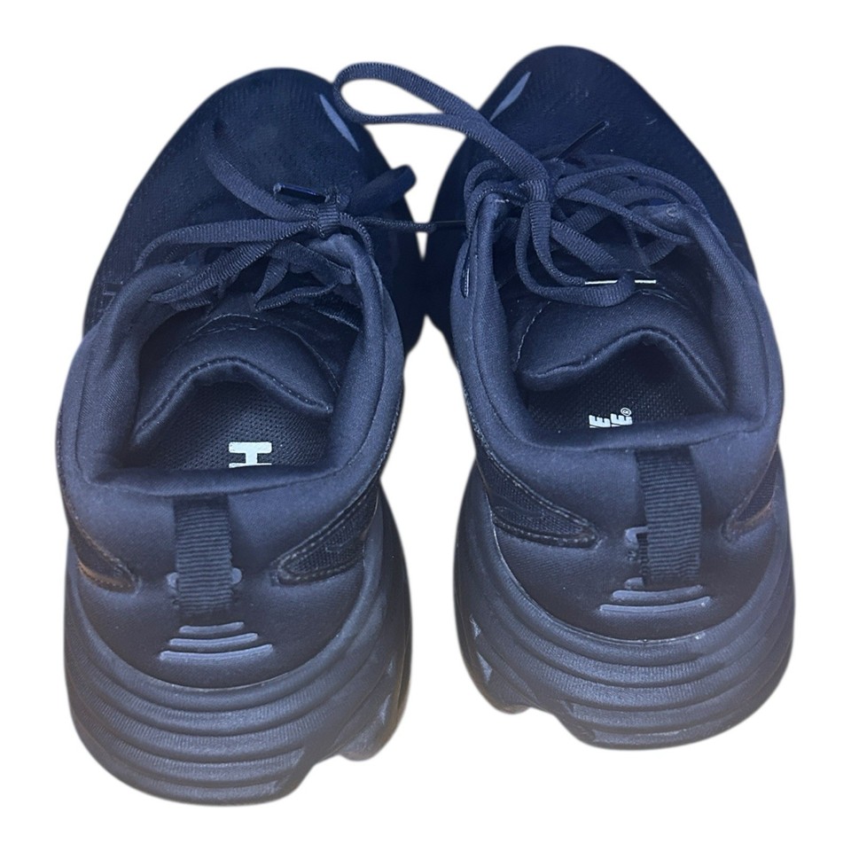 Hoka One One W Bondi 8 Womens 9D Shoes Black Running Walking 1127954 BBLC | eBay