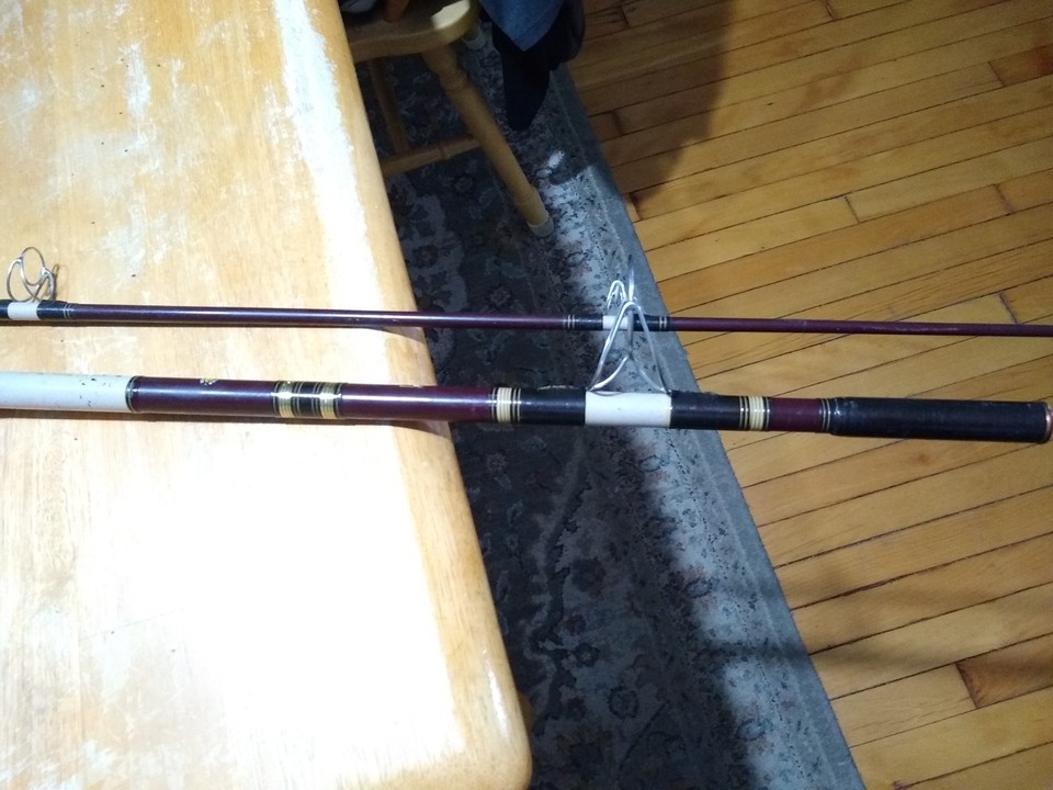Vintage Garcia Conolon 9' 2pc Med Act Fast Taper Surf Spinning Rod Made ...