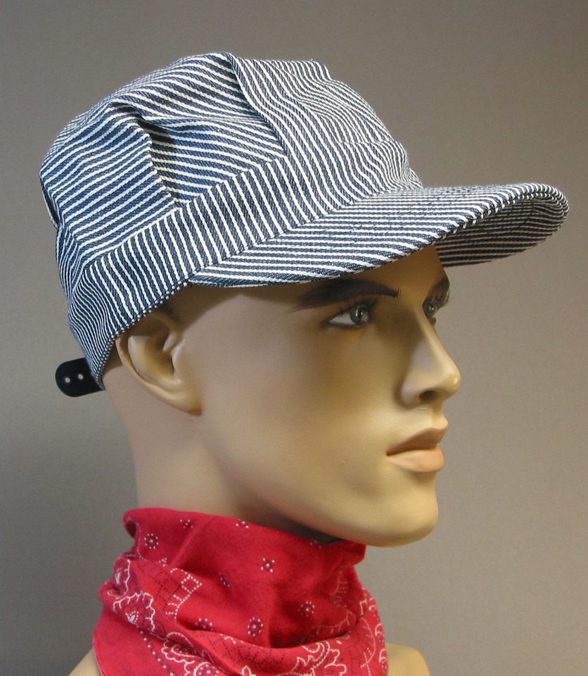 RAILROAD TRAIN ENGINEER HAT LARGE SIZE cap lid L BKP200 BKPHTBSA ADULT ...