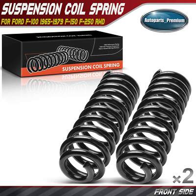 2x Front LH & RH Coil Springs for Ford F-150 75-79 F-250 F-100 2dr ...