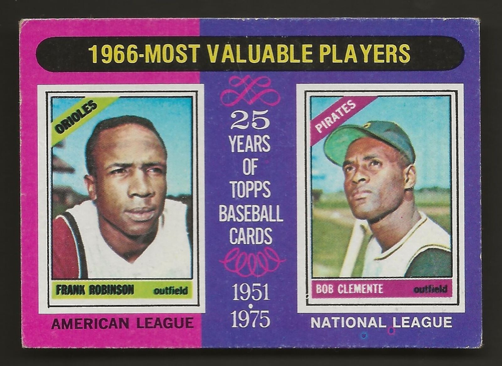 1975 Topps #204 1966 MVPs Frank Robinson & Roberto Clemente | eBay
