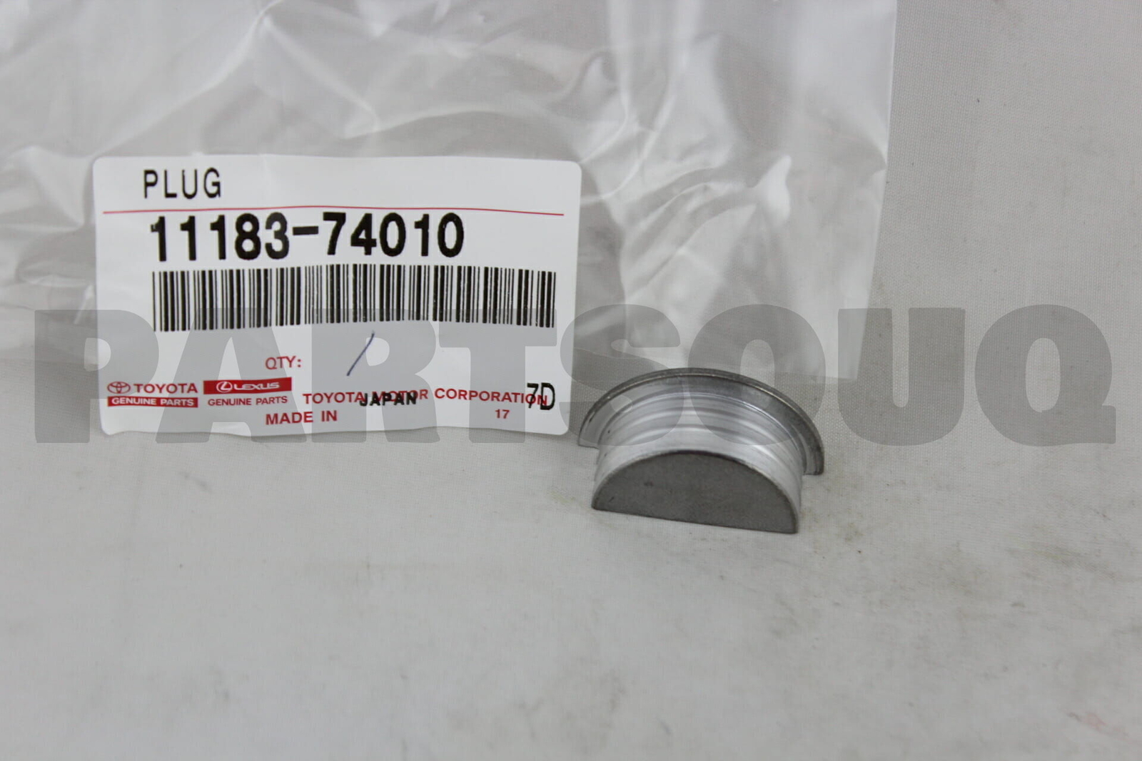 1118374010 Genuine Toyota PLUG, SEMICIRCULAR 11183-74010 | eBay