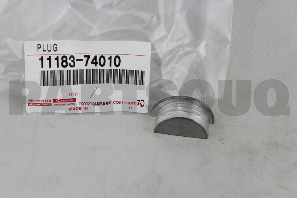 1118374010 Genuine Toyota PLUG, SEMICIRCULAR 11183-74010 | eBay